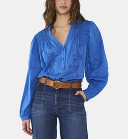 Blouse Manches Longues En Coton Darcie Écru - Maison 123 | Galeries ...