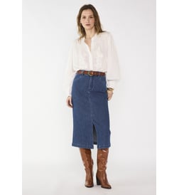 Blouse Manches Longues En Coton Darcie Écru - Maison 123 | Galeries ...