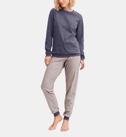 Pyjama à poignets Blooming Nights Gray stone - Calida | Galeries Lafayette