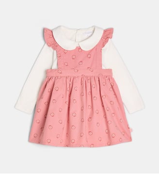Ensemble Telina robe t-shirt à fleurs en coton bio Rose écru - Cadet ...