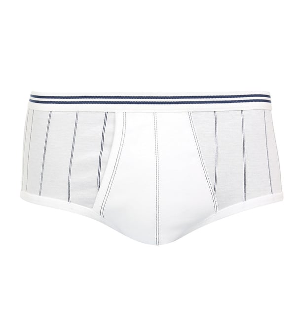 Slip taille haute ouvert Coton mercerisé Eminence en blanc pour ...